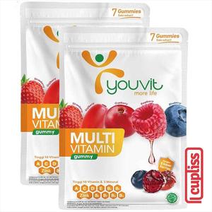 Jual x2 YOUVIT Multivitamin Gummy Dewasa 7 Days Vitamin - Kota ...