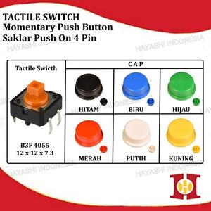 Jual Omron OEM Push Button B3F 4055 12x12x7.3 Tutup Tactile Tach Switch ...