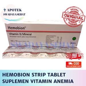 Jual HEMOBION STRIP TABLET - Suplemen Multivitamin Anemia - 4 TABLET ...