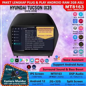 Jual Frame+Soket+Headunit Android Hyundai Tucson IX35 MT8163 RAM 2GB ...