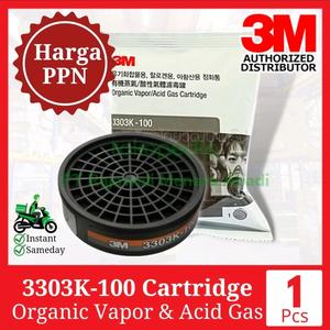Jual 3M Single Cartridge 3303K-100 Organic Vapor Acid Gas Filter Masker ...