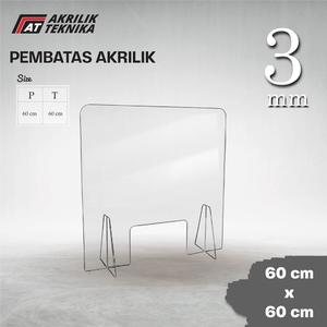 Jual Partisi / Sekat / Pembatas Meja Akrilik Table Divider 60 X 60 X ...