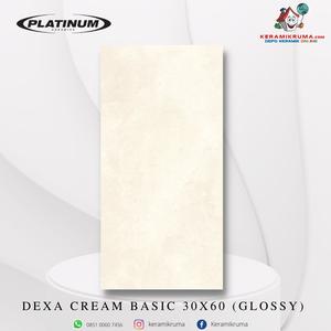 Jual Keramik Dinding Platinum 30x60 Dexa Cream Basic Glossy Flat Kilap ...