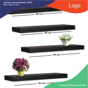 Jual AMBALAN DINDING floating#size:P.40cm L12cm - Hitam, 40x12cm ...