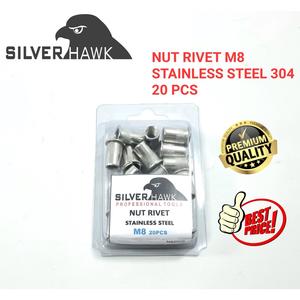 Jual Rivet Nut M8 GALVANIS/STAINLESS STEEL Mur Rivet Tanam Rifnut ...