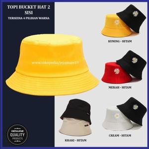 Jual Topi Bucket Hat 2 Sisi Import Gaya Korea Pria Wanita - Kuning ...