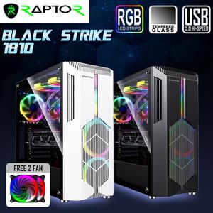 Jual Casing Gaming RAPTOR Black Strike 1810 - Tempered Glass ATX Case ...