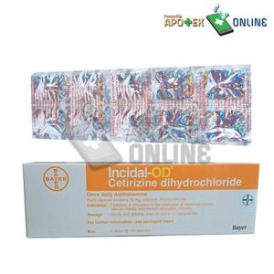 Jual INCIDAL OD 10MG 10'S/CETIRIZINE/ALERGI/GATAL/PILEK - 4biji - Kota ...