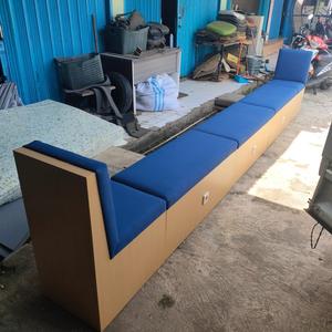 Jual pfpaket Sofa panjang resto cafe, bahan fabrik 420x45 cm 5 bagian ...
