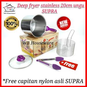 Jual Panci Penggorengan Dalam 20Cm / Deep Fryer Stainless + Capitan ...