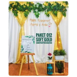 Jual Dekor Tunangan Backdrop background photobooth nikahan lamaran ...