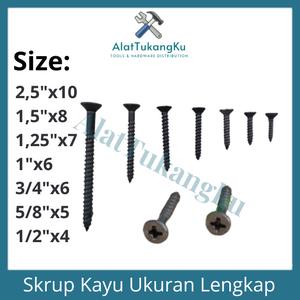 Jual Skrup Kayu / Sekrup Kayu per Kotak (+) / Wood Screw - 5/8" X 5mm ...