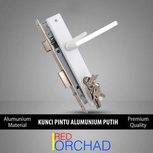 Jual Kunci Pintu Set Alumunium Premium Red Orchad Komplit Lockset ...
