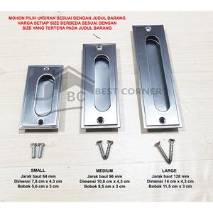 Jual TERBARU Tarikan tanam Pintu Sliding SMALL / Handle Tanam Stainless ...