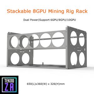 Jual Rak Stackable 6 8 10 VGA GPU Mining Open Air Mining Rig Frame Case ...