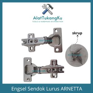 Jual Engsel Sendok Lurus/Bengkok ARNETTA/Engsel Pintu Lemari Manual ...