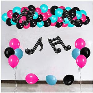 Promo Music Balloon Arch Kit, Music Balloon Birthday Balloons Garland ...