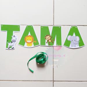Jual Custom Bunting Flag Banner Huruf DIY Safari Animal - Jakarta Pusat ...