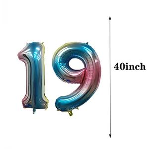 Promo 19th Birthday Balloon 19th Birthday Decorations Rainbow 19 ...