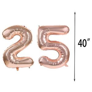 Promo 25th Birthday Balloon 25th Birthday Decorations Rose Gold Cicil 0 ...