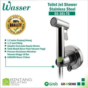 Jual SEMPROTAN TOILET / TOILET JET SHOWER STAINLESS STEEL WASSER SS-101 ...