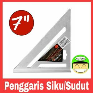 Jual NEW PENGGARIS SIKU SUDUT SEGITIGA ALUMUNIUM SPEED SQUARE PERMATA ...
