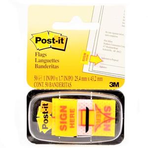 Jual STICKY NOTES SIGN HERE PENANDA TANDA TANGAN POST IT 3M 680-9 ...