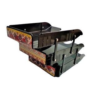 Jual RAK KERTAS MEJA 3 TINGKAT MOSHI LETTER TRAY HITAM PLASTIK ELEVATED ...