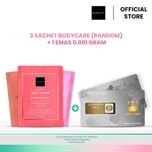 Jual Scarlett Whitening Free Gift - 3 Random Sachet Bodycare Emas Murah ...