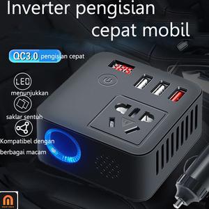 Jual Inverter mobil 12v soket konverter daya mobil multifungsi Pengisi ...