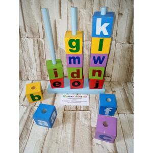 Jual Mainan Edukasi Anak- Balok Susun Huruf Abjad Jumbo Warna Warni ...