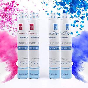 Promo Gender Reveal Confetti and Color Powder Cannons, 4 Premium Extra ...