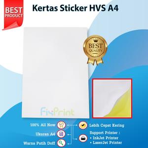 Jual Kertas Stiker HVS A4 Sticker Label Paper HVS A4 Doff Matte ...