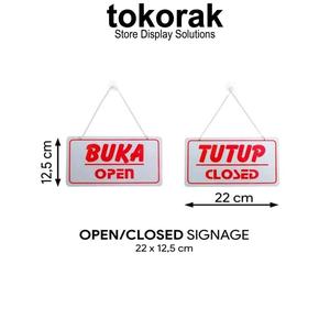 Jual SIGNAGE BUKA TUTUP 22 X 12,5 CM SIMBOL LOGO OPEN CLOSED - Kota ...