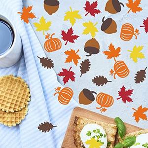 Jual 200Pcs Fall Leaves Confetti Thanksgiving Confetti Pumpkin Confetti ...