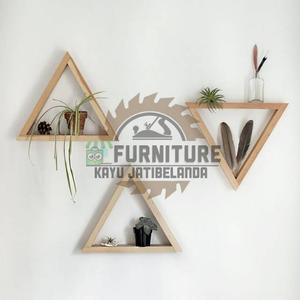 Jual Rak dinding model segitiga kayu jati belanda - Kota Bandung ...
