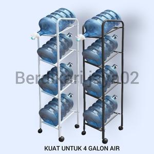 Jual Rak Galon 4 Susun Roda + Bonus Kran / Rak Galon Besi Berkualitas ...