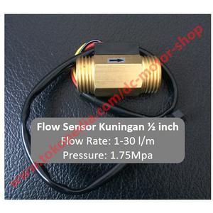 Jual Water Flow Sensor Brass 1/2" / Flow Sensor Kuningan 1/2" /Flow 1 ...
