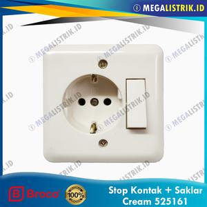 Jual (1) BROCO STOP KONTAK ARDE + SAKLAR ENGKEL CREAM 525161 / SOCKET ...