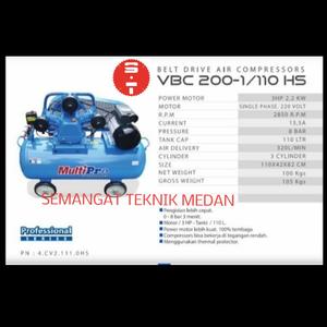 Jual VBC200-1/110 COMPRESSOR KOMPRESOR ANGIN LISTRIK 2HP MULTIPRO VBC ...