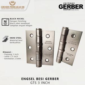 Jual Engsel Pintu Rumah Besi Jendela Kamar Esel Gerber Tebal Hitam 3 ...
