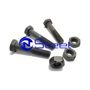 Jual Baut Mur Baja 8.8 M8 x 80mm Half Drat | Hex Bolt Hitam HTB 8x80 ...