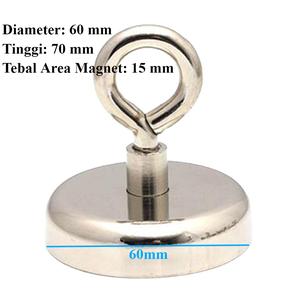 Jual Besi Berani Magnet Gantungan Hook Strong Neodymium Diameter 60mm ...