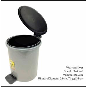 Jual Murah Tempat Sampah/tong Sampah Bulat Injak Pedal 10 Liter - Jakarta Barat - JABALE | Tokopedia