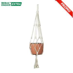 Jual Tali Gantungan Pot Tanaman, Asli Buatan Tangan, Warna Krem ...