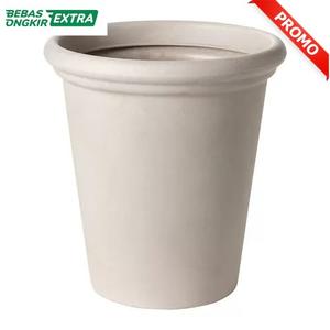 Jual Pot Tanaman / Pot Bunga Besar Indoor_Outdoor CH Ukuran 32cm - Krem ...