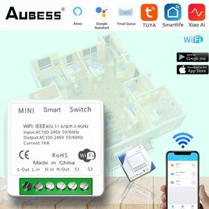 Jual Tuya Mini Smart Switch WiFi 16A DIY Module 2-way Control Timer ...