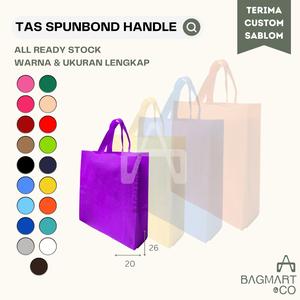 Jual Goodie Bag Tote 20x26 Tas Kain Spunbond Kantong Belanja Handle Suvenir - Hijau Tua ...