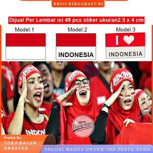 Jual Stiker Pipi Merah Putih / Sticker Pipi Bendera Indonesia / Stiker ...