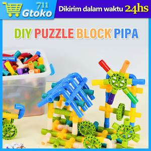 Jual Puzzle Block Pipa DIY Mainan Anak Edukasi Lego Model Brick Balok ...